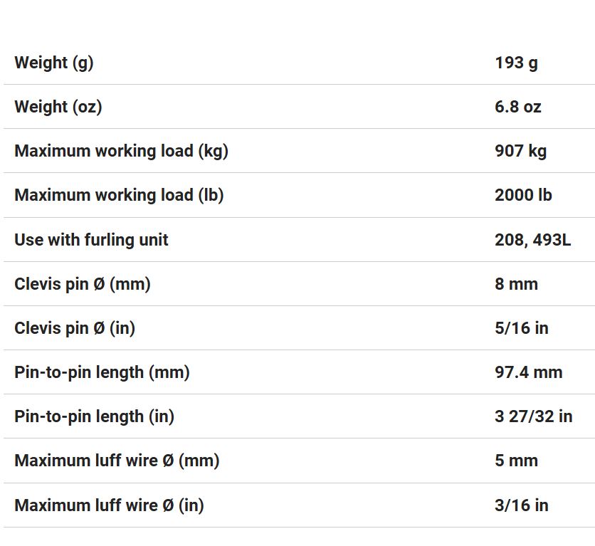 High-Performance Furling Swivel — 5mm Luff Wire – Sly Boat Building ...